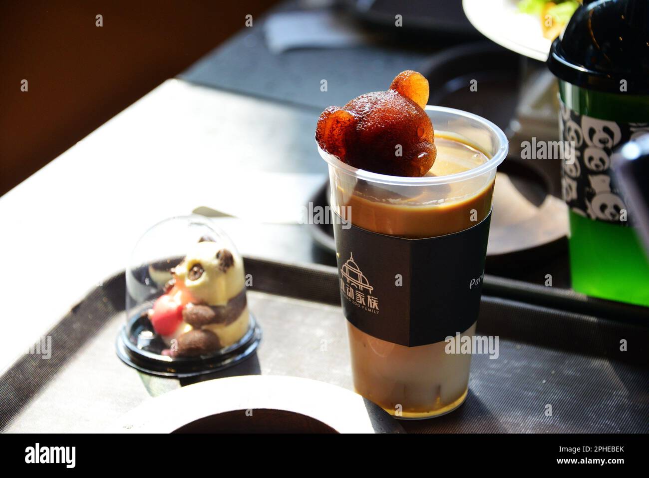 BEIJING, CHINA - MARCH 28, 2023 - Young people eat at the Panda Cafe on ...