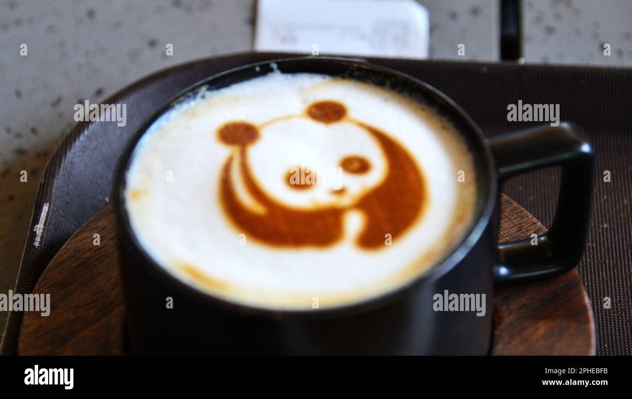 BEIJING, CHINA - MARCH 28, 2023 - Young people eat at the Panda Cafe on ...