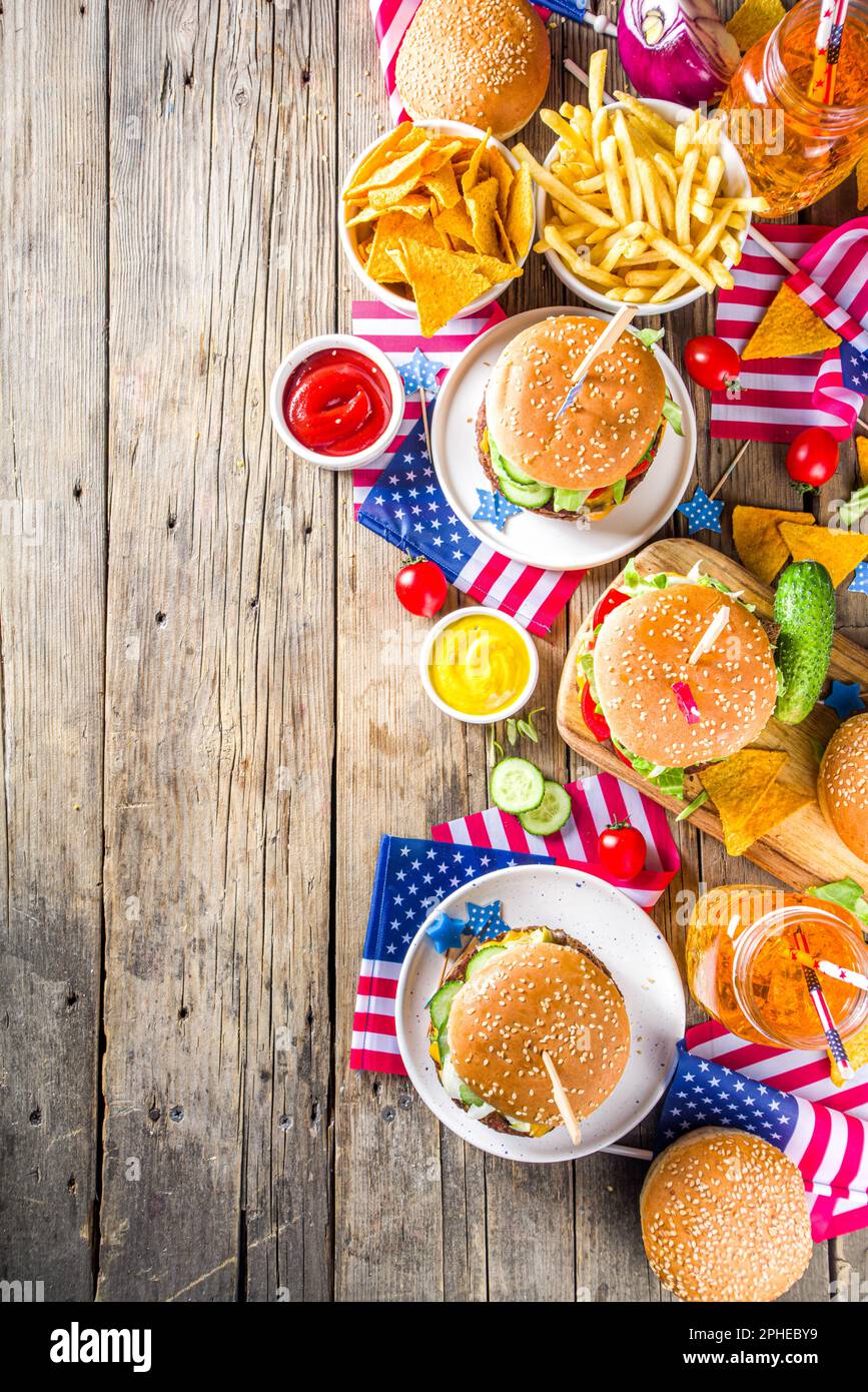 Celebrating Independence Day, July 4. Traditional American Memorial Day ...