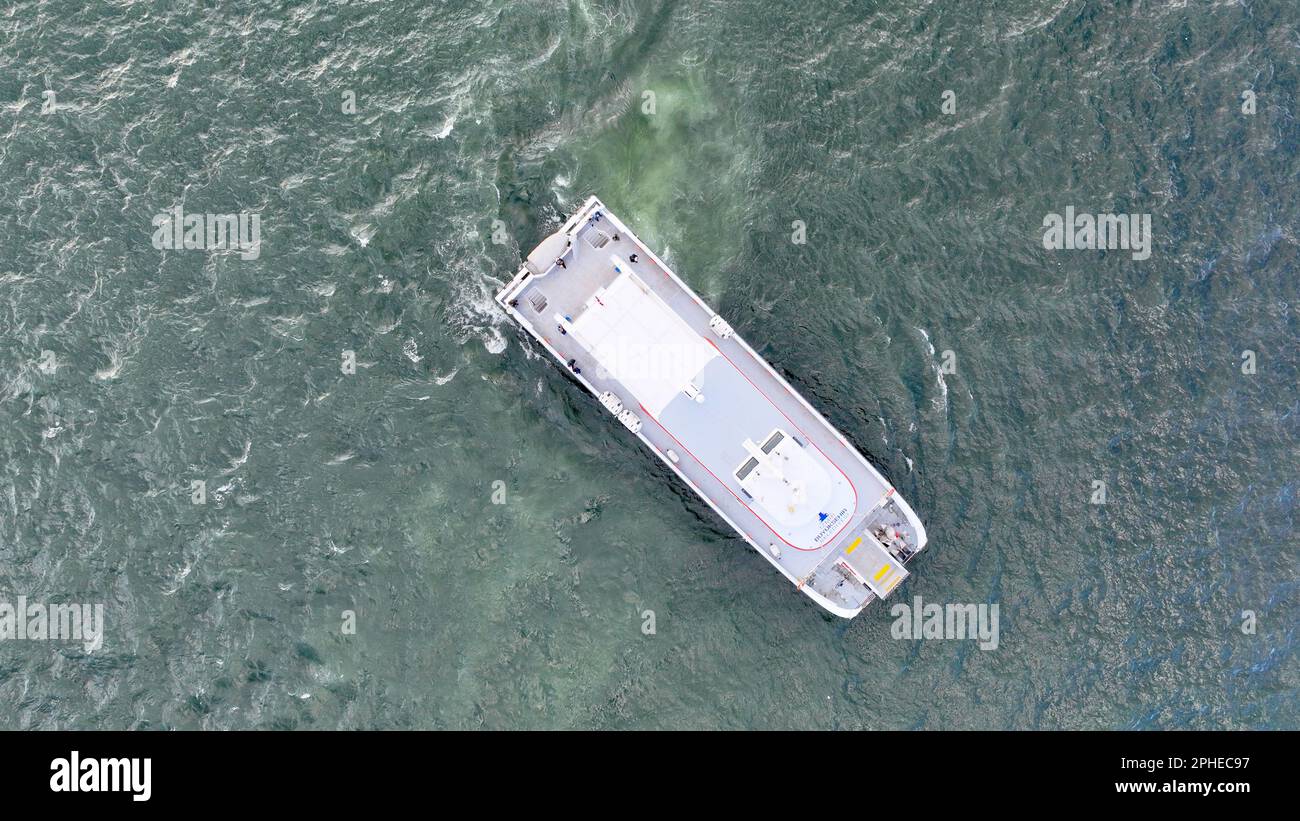 full aerial view of steamer moving on sea. High quality photo Stock ...