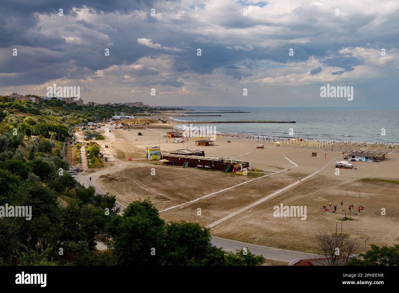 The Beach of Constanta at the Black Sea in Romania Stock Photo - Alamy