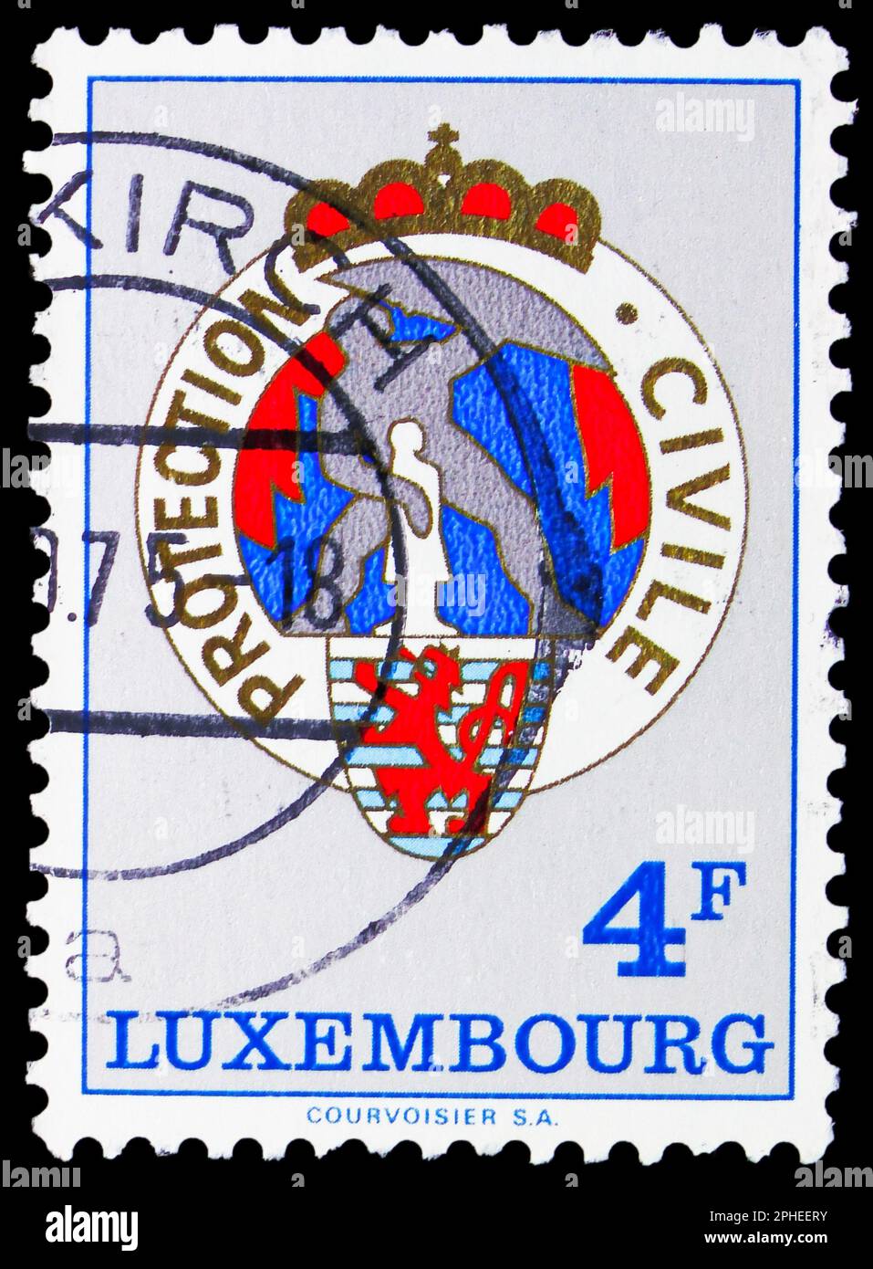 MOSCOW, RUSSIA - MARCH 16, 2023: Postage stamp printed in Luxembourg ...