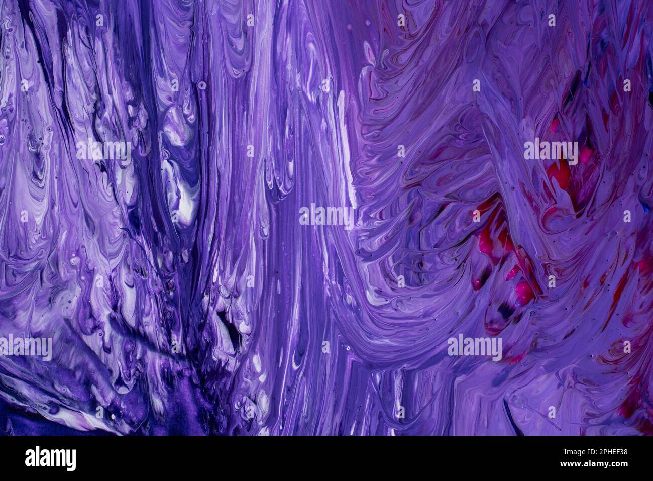 Beautiful abstraction of liquid paints in slow blending flow mixing ...