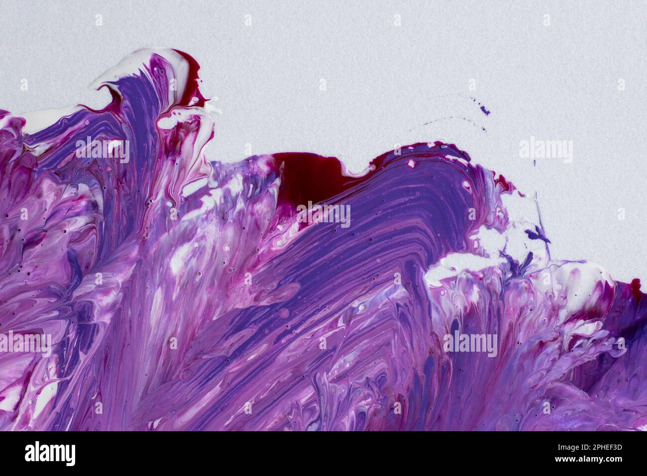 Beautiful abstraction of liquid paints in slow blending flow mixing ...