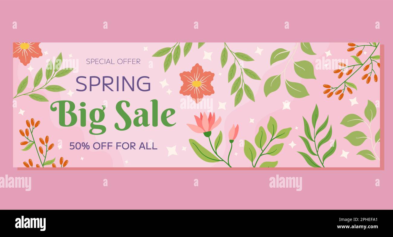 Big warm pink flowers Stock Vector Images - Alamy