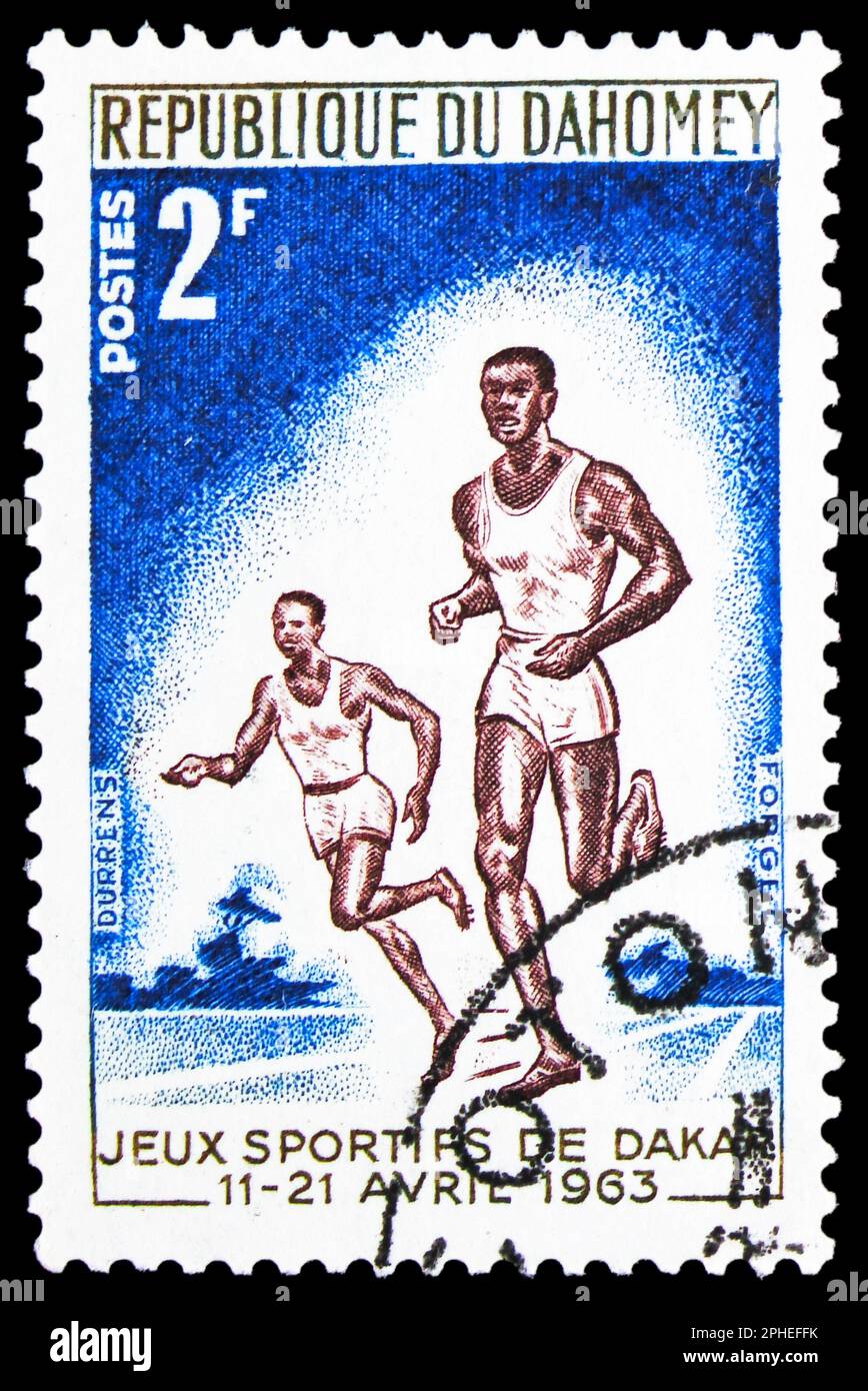 MOSCOW, RUSSIA - MARCH 16, 2023: Postage stamp printed in Benin shows ...