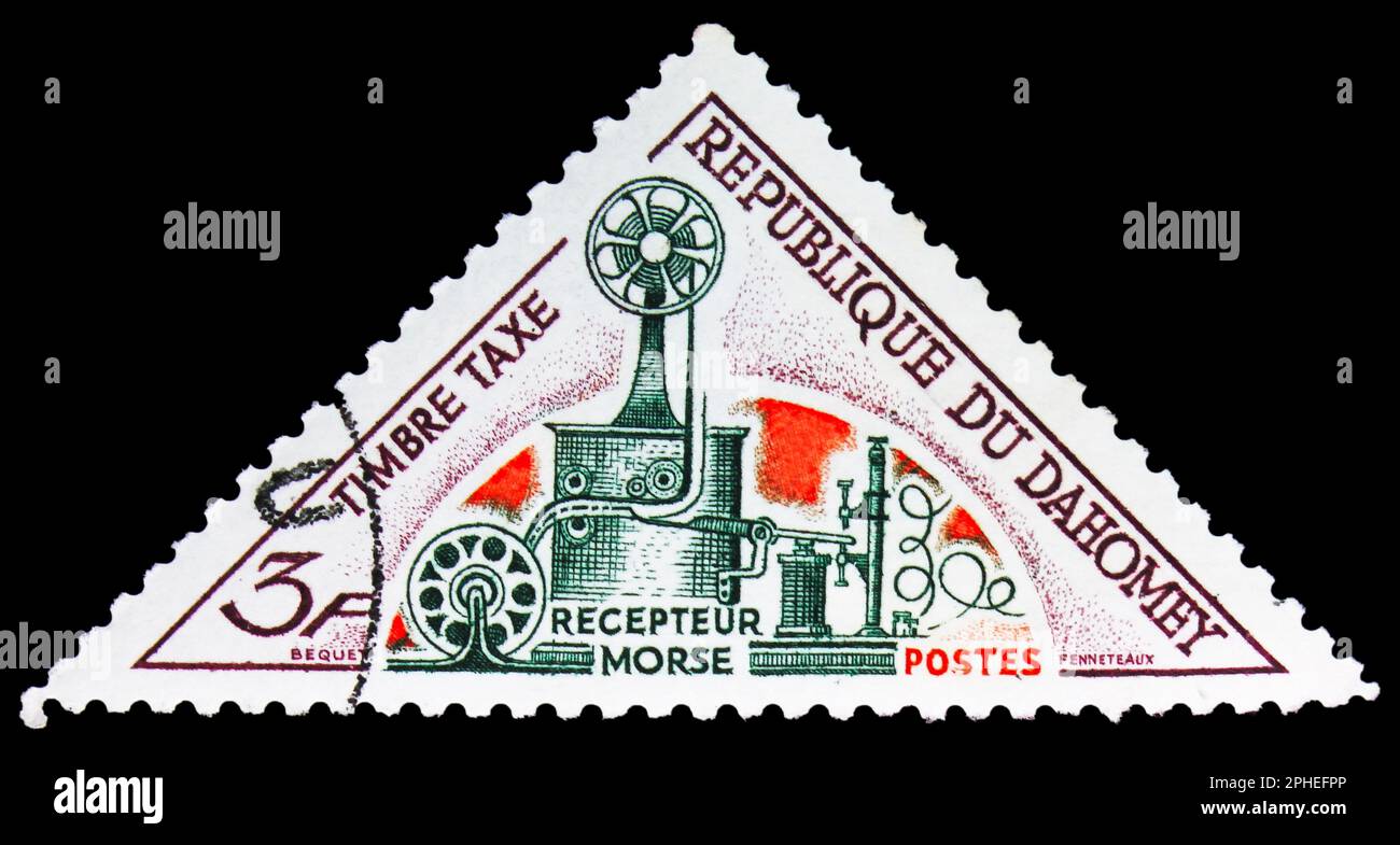 MOSCOW, RUSSIA - MARCH 16, 2023: Postage stamp printed in Benin shows ...