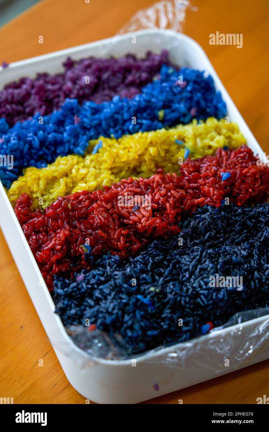 Traditional food of Chinese Tomb Sweeping Festival, five-color ...