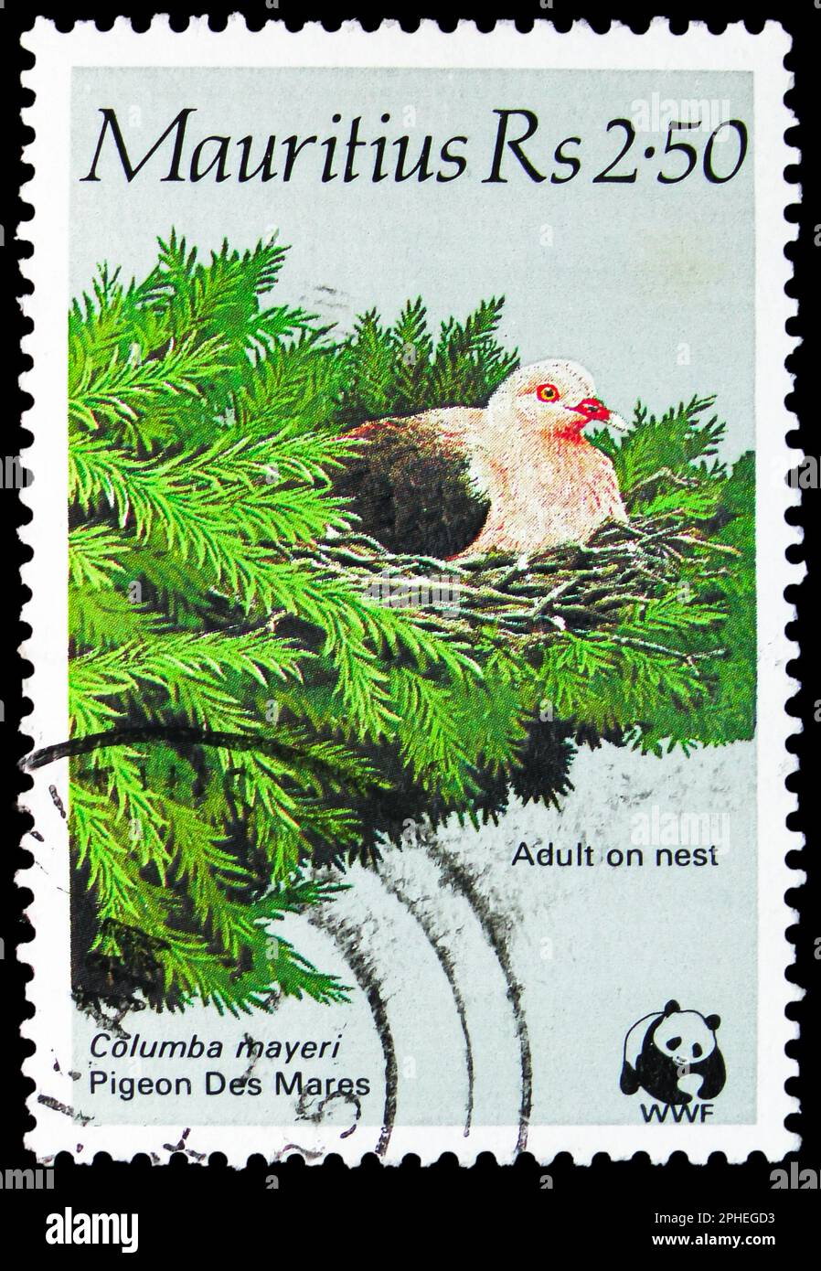 MOSCOW, RUSSIA - MARCH 16, 2023: Postage stamp printed in Mauritius ...