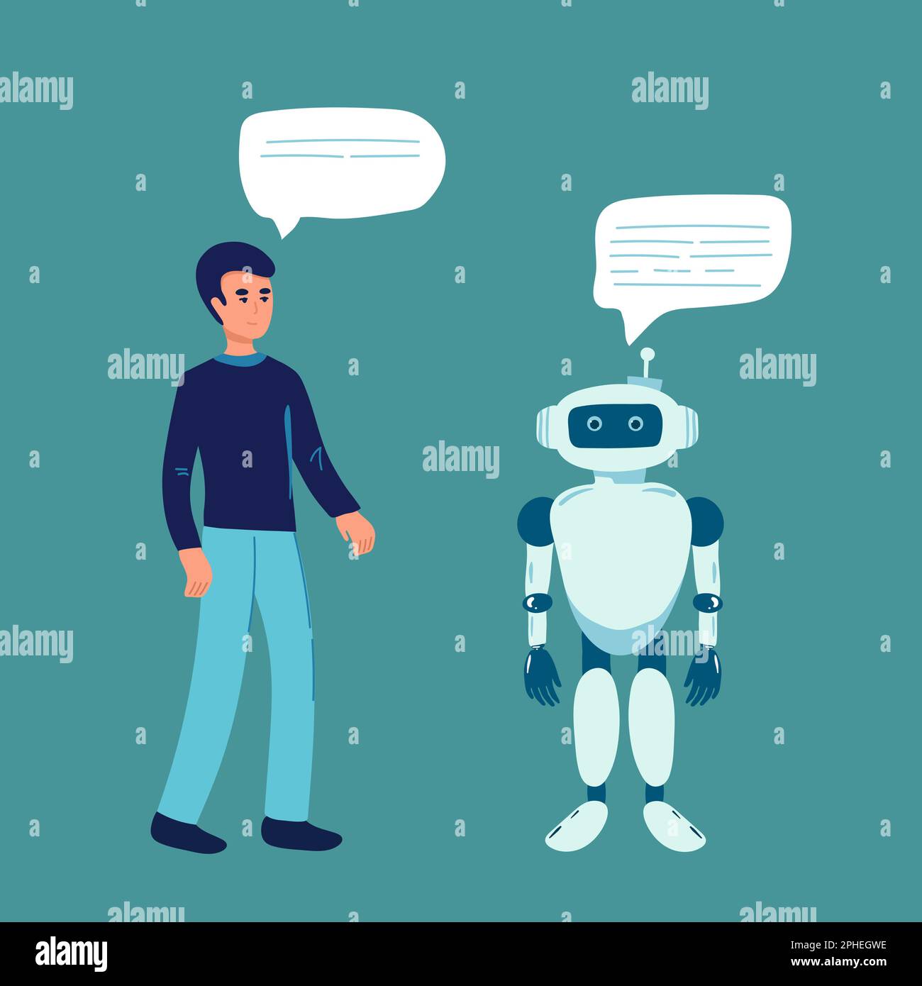 Robot replacing human Stock Vector Images - Alamy