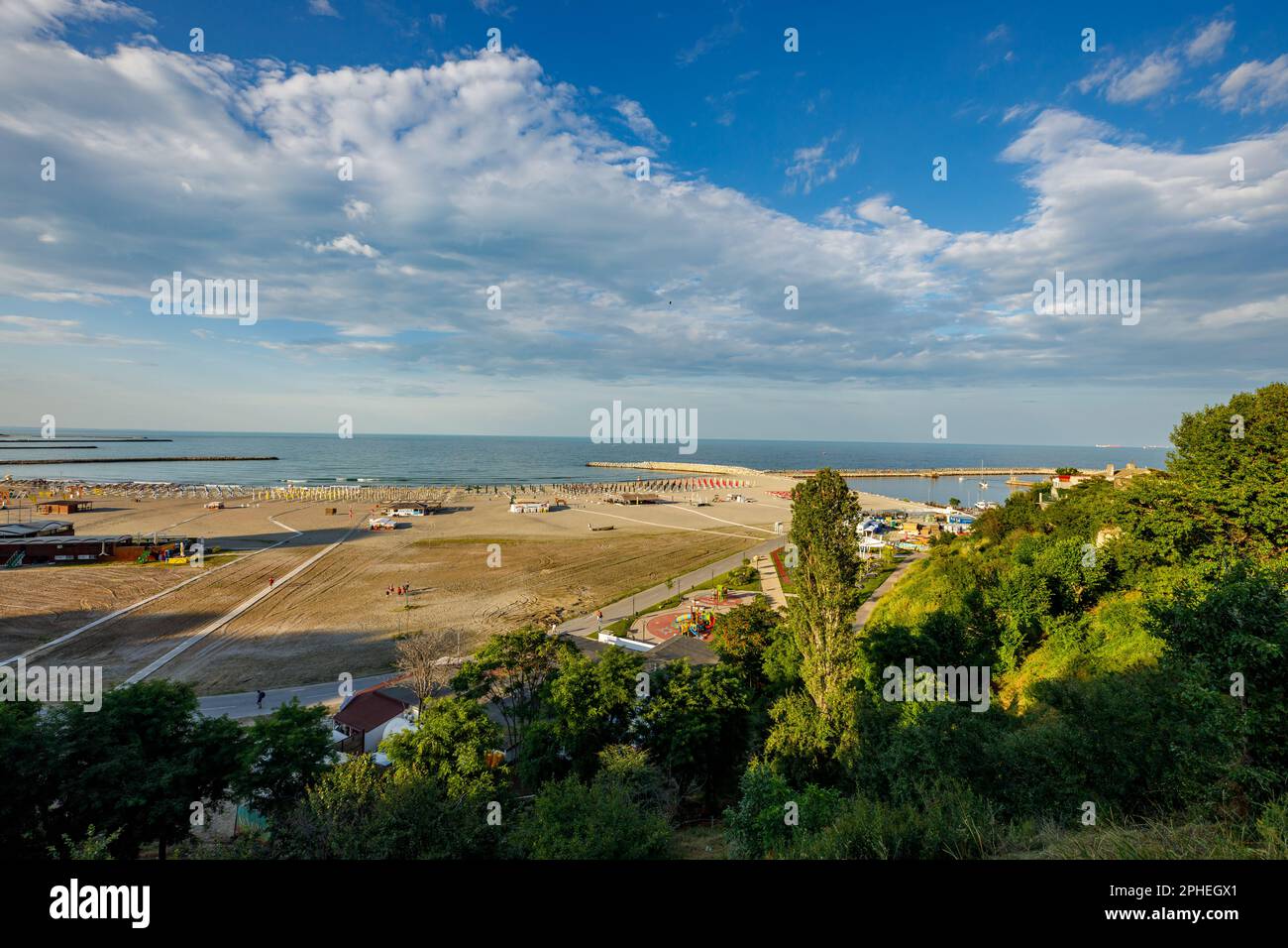 The Beach of Constanta at the Black Sea in Romania Stock Photo - Alamy
