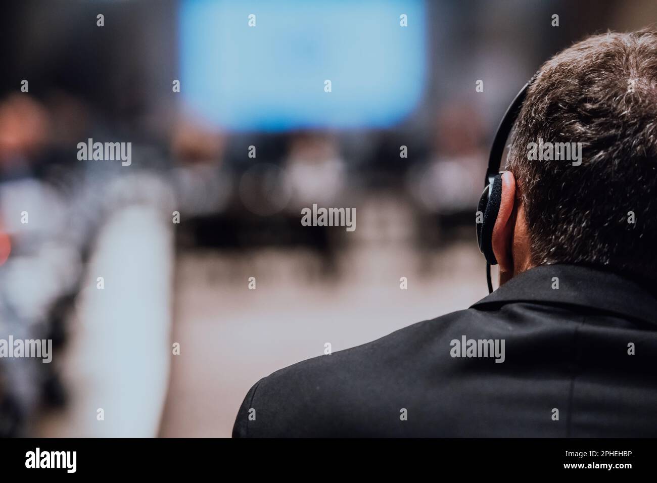 Speaker at Business Conference with Public Presentations. Audience at ...