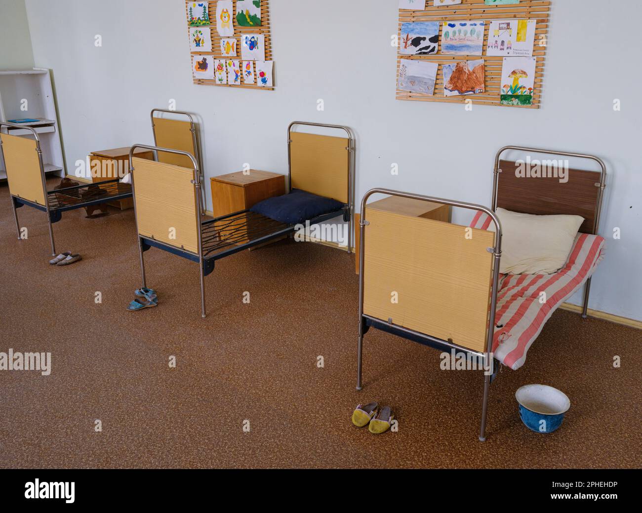 The school and kindergarden. Pyramiden, abandoned russian mining ...