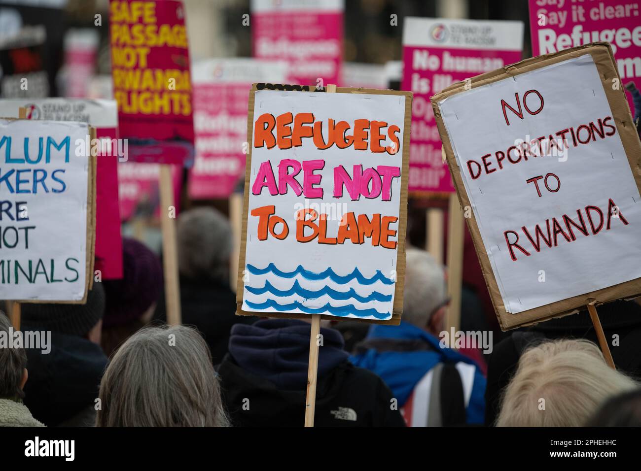 Protest Against The Controversial Illegal Migration Bill Outside The