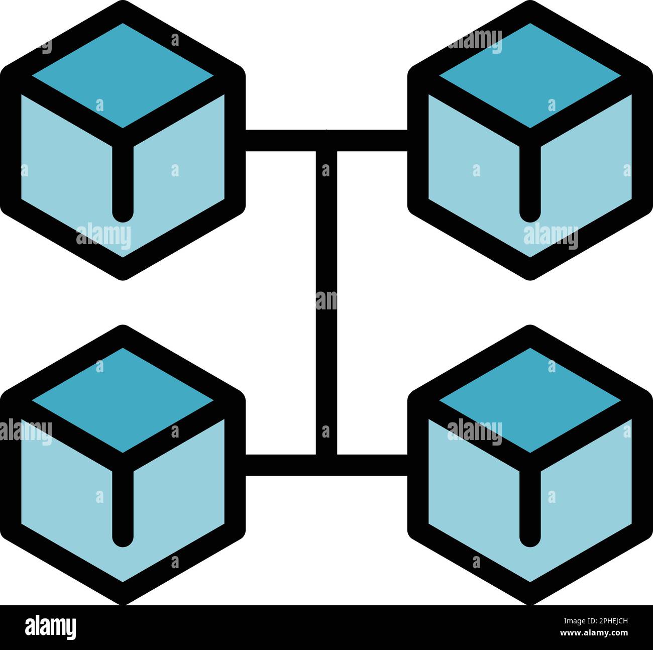 Blockchain market icon. Outline Blockchain market vector icon for web ...