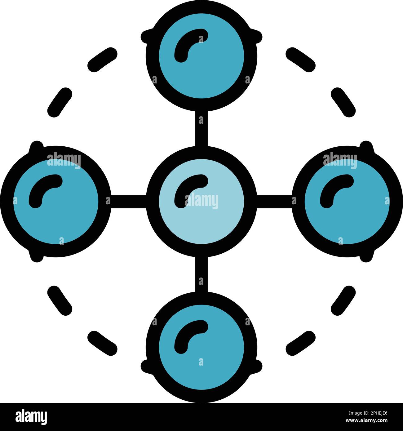 Blockchain Service Icon Outline Blockchain Service Vector Icon For Web