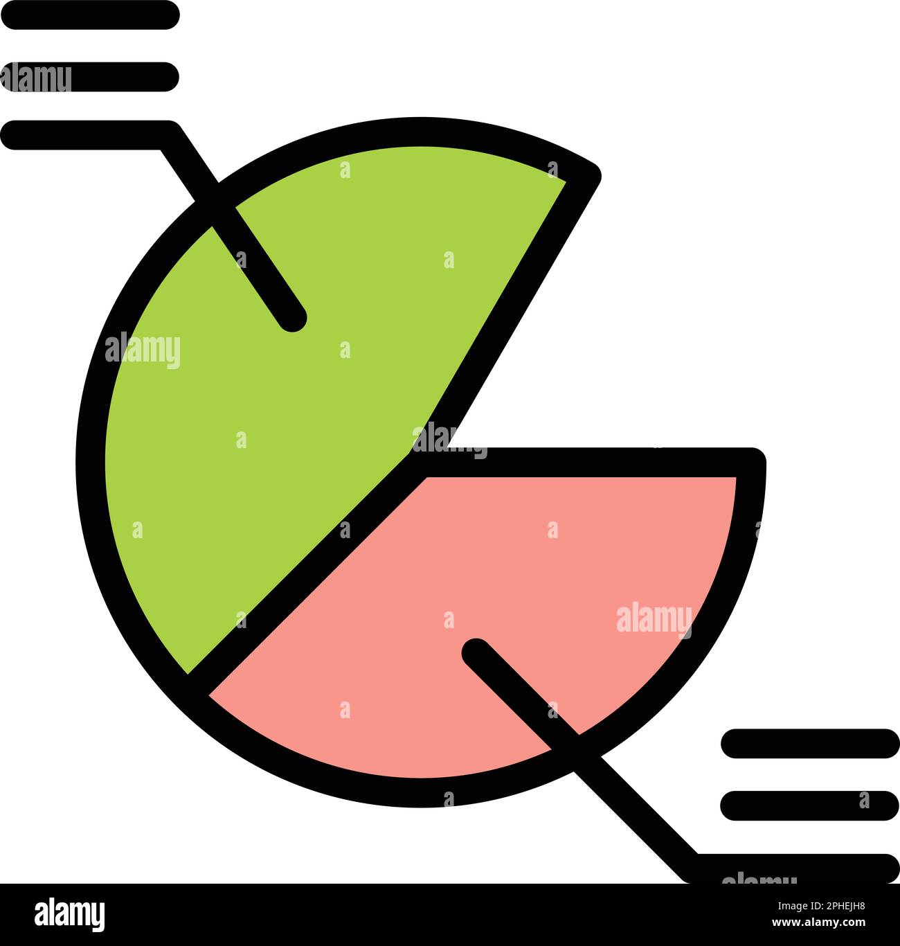 Bitcoin pie chart icon. Outline Bitcoin pie chart vector icon for web ...