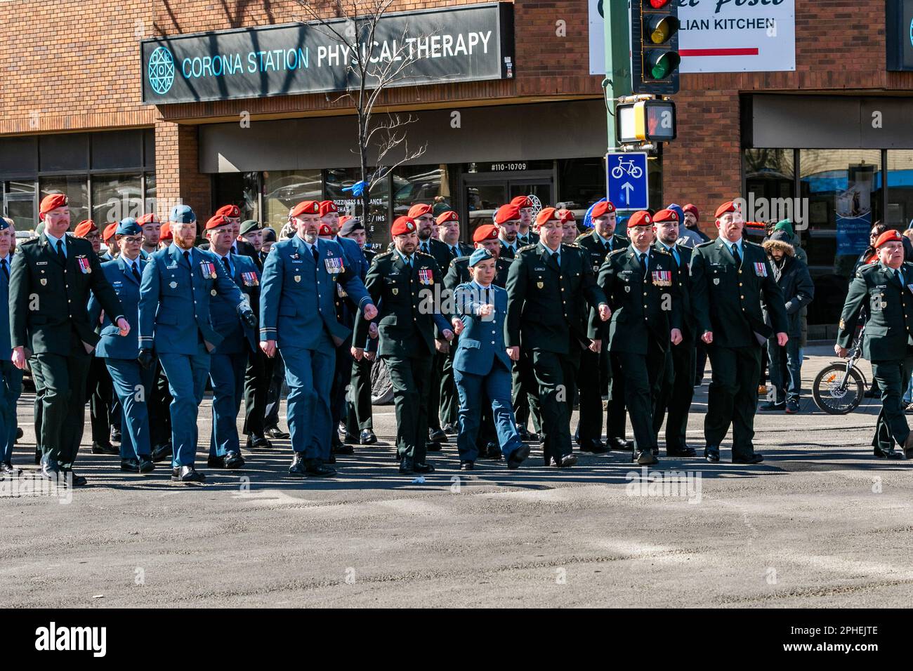 Edmonton, Canada. 27th Mar, 2023. Officers from the Canadian Armed ...
