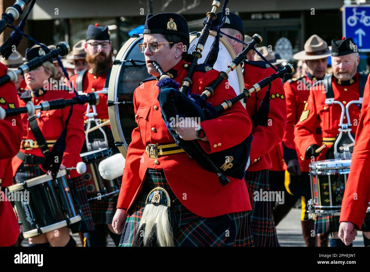 Edmonton, Canada. 27th Mar, 2023. Officers and Emergency Services ...