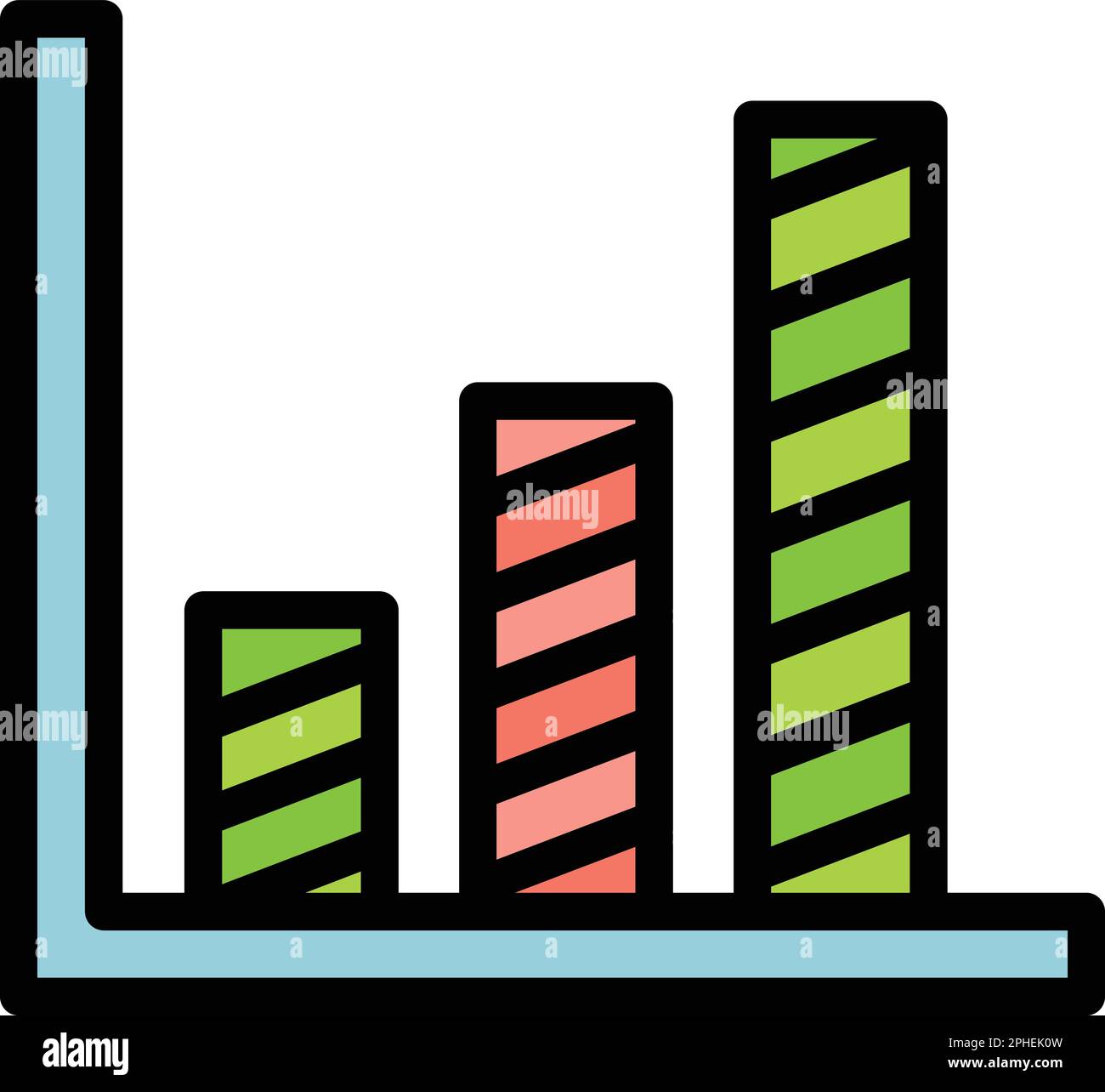 Bitcoin bar chart icon. Outline Bitcoin bar chart vector icon for web ...