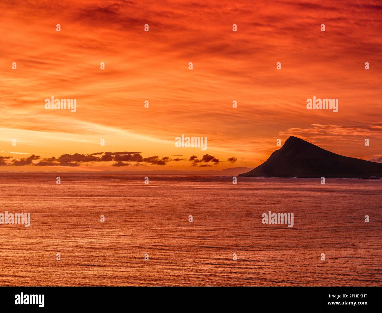 Sunrise. Landscape in the Arneshreppur at bay Trekyllisvik. The ...