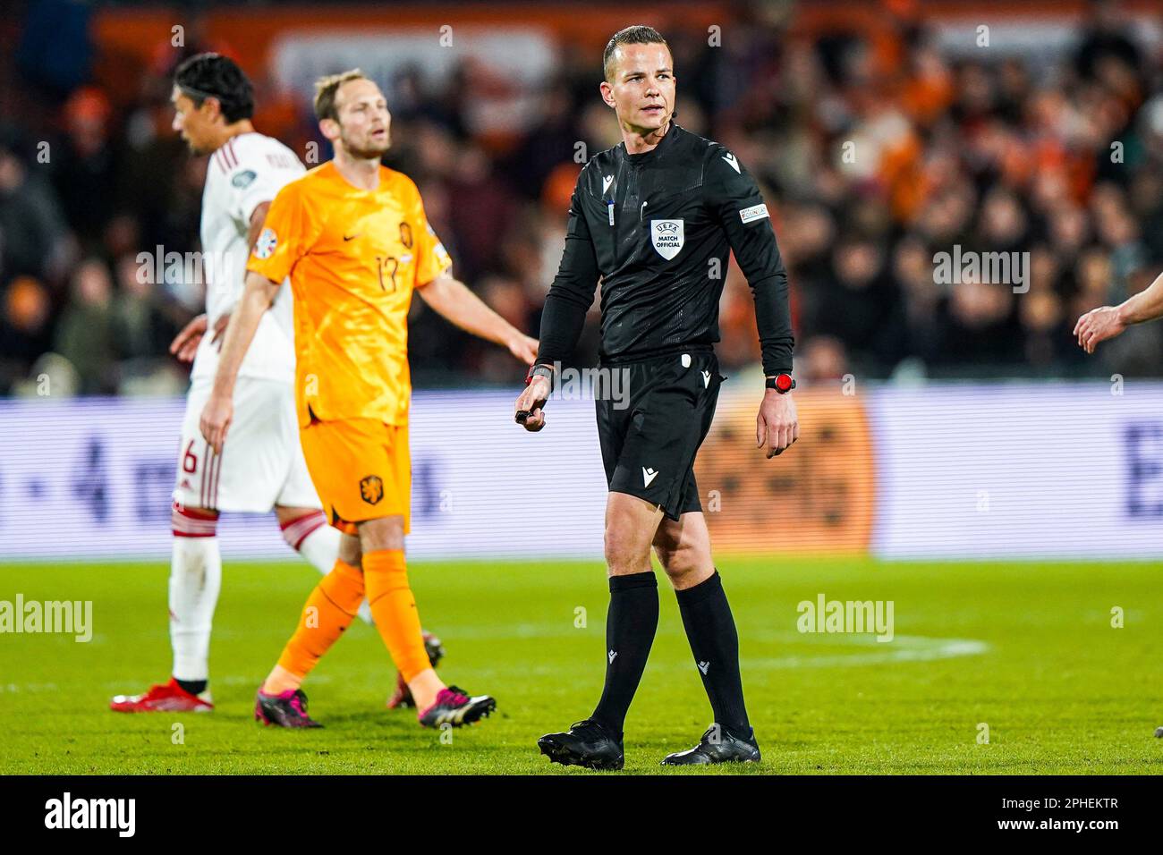 Rotterdam - Referee Morten Krogh during the match between The ...