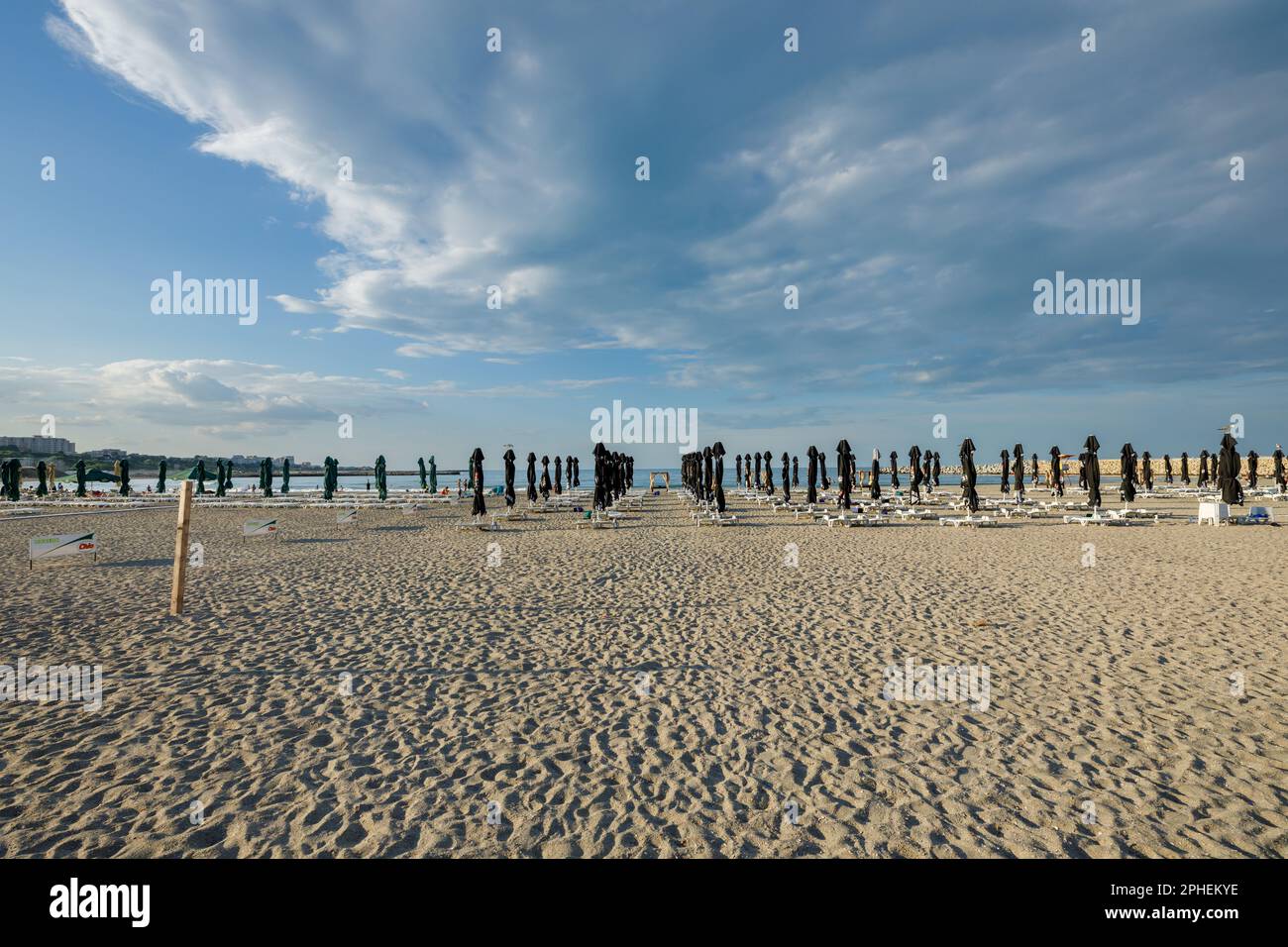 The Beach of Constanta at the Black Sea in Romania Stock Photo - Alamy