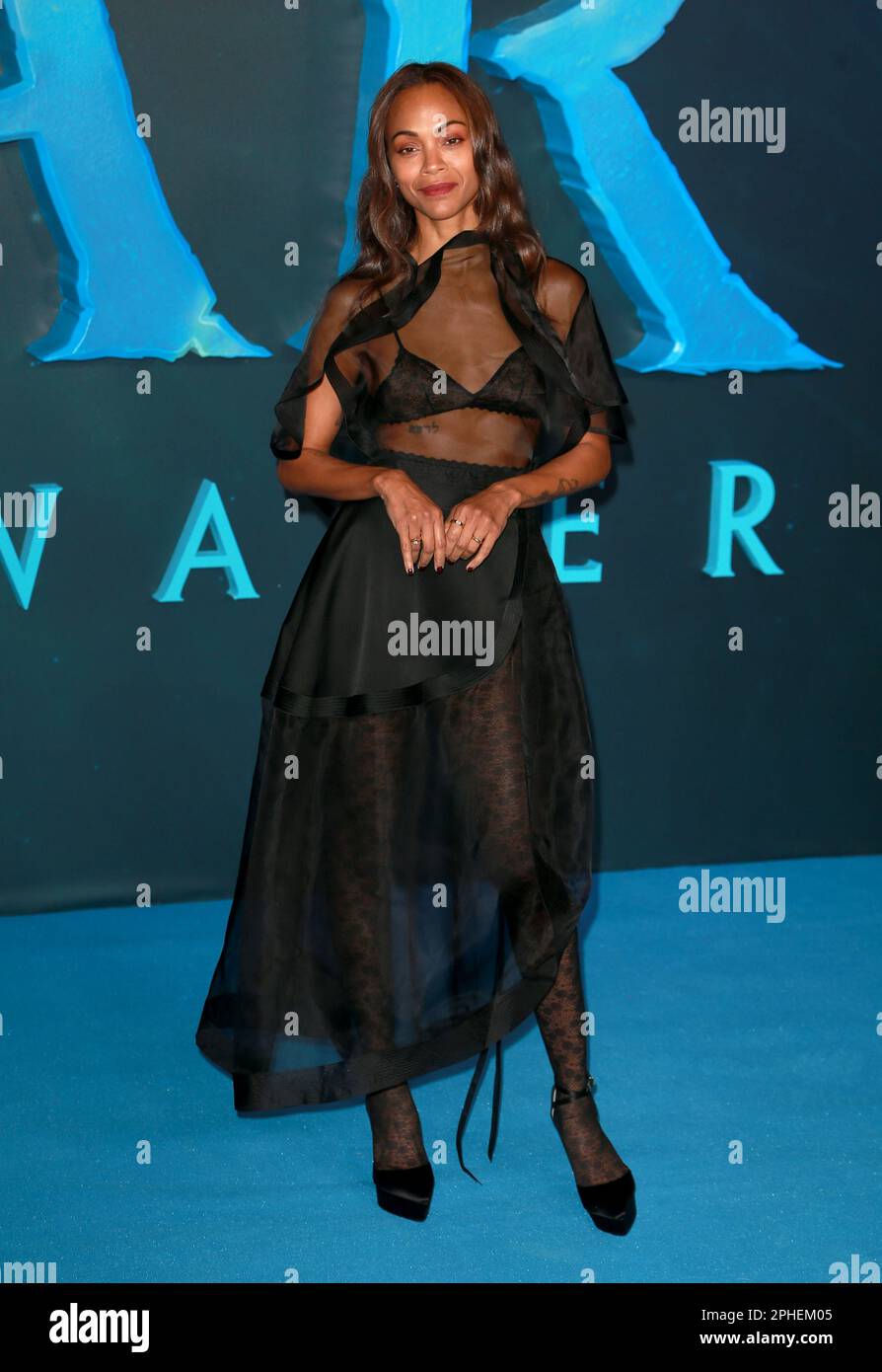 Zoe Saldana attends the "Avatar: The Way Of Water" photocall at ...