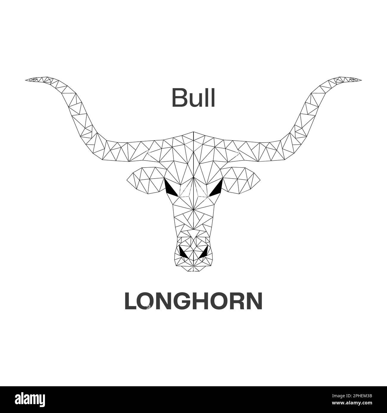 The Longhorn bull is a symbol of Texas. For a logo, banner, web, as a ...