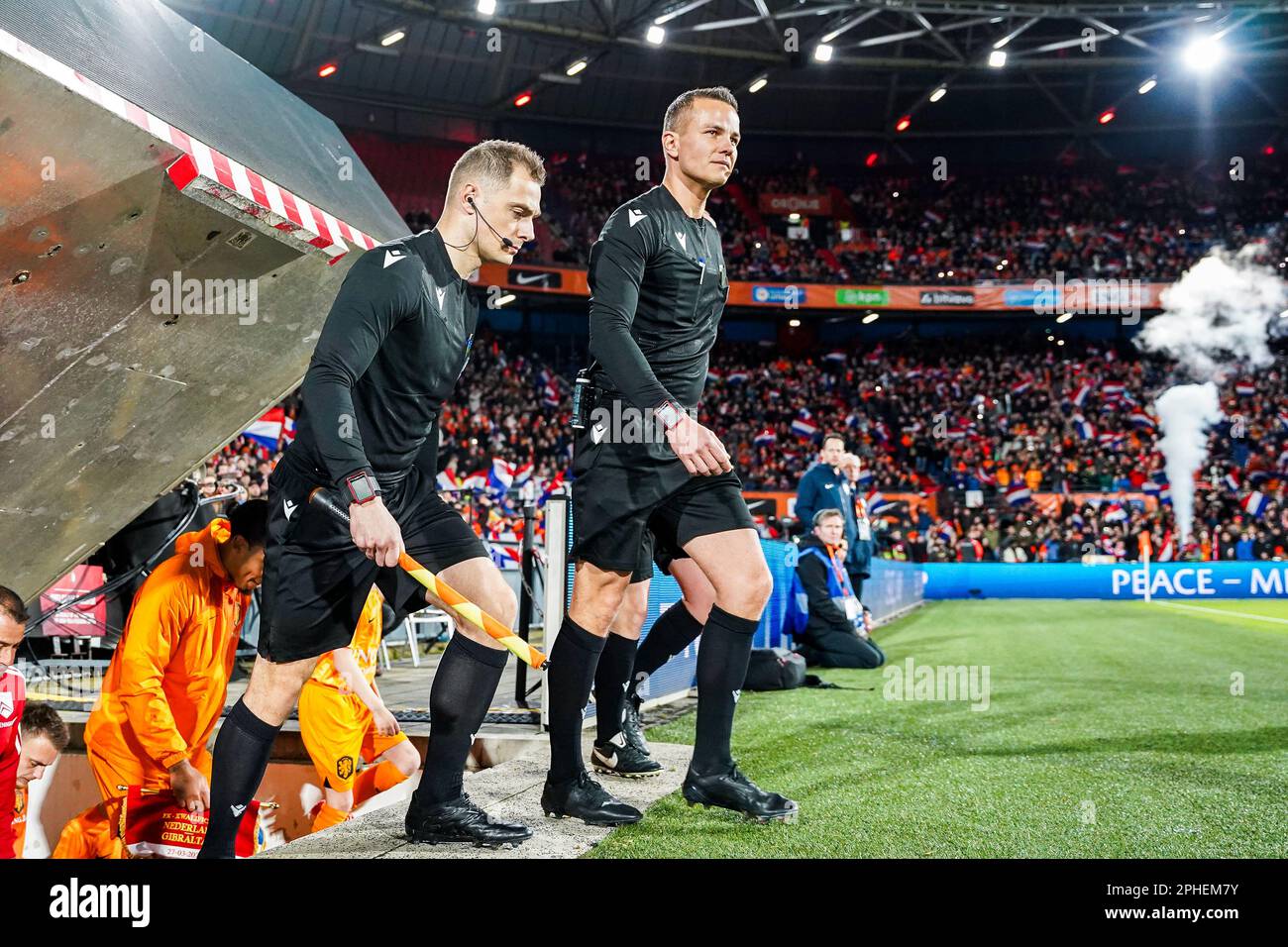 Rotterdam - Referee Morten Krogh during the match between The ...