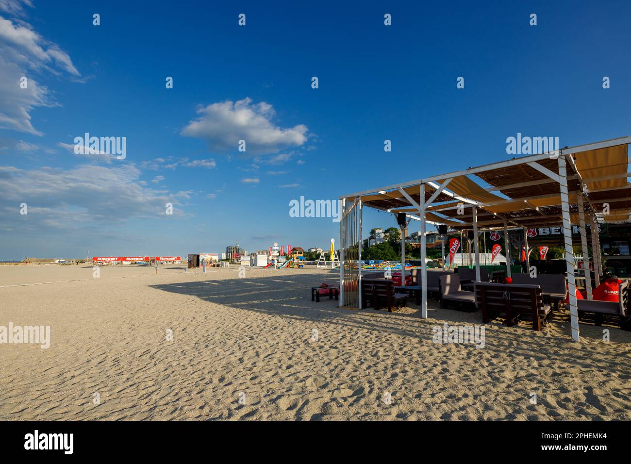 The Beach of Constanta at the Black Sea in Romania Stock Photo - Alamy