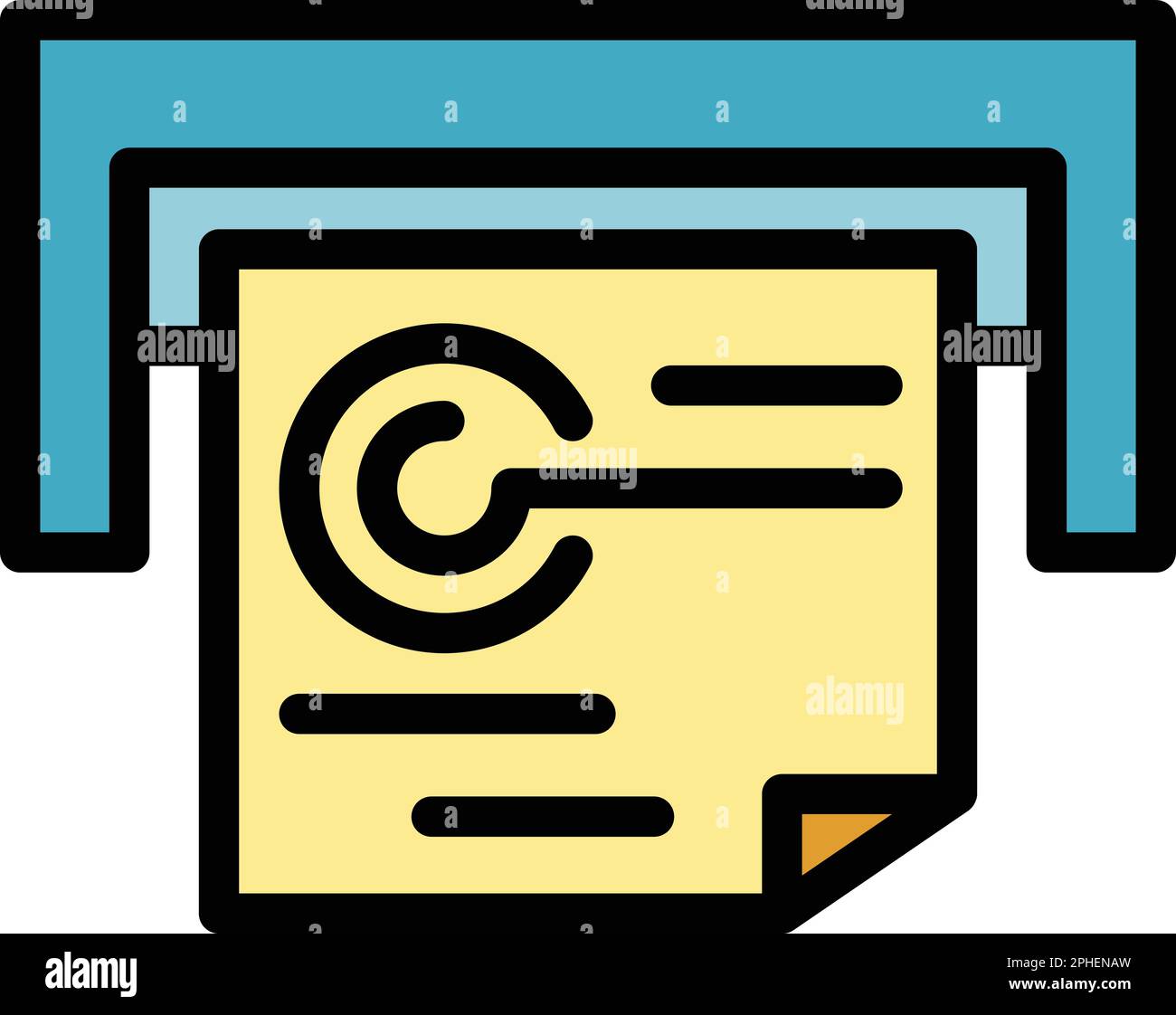 Printing file icon. Outline Printing file vector icon for web design ...