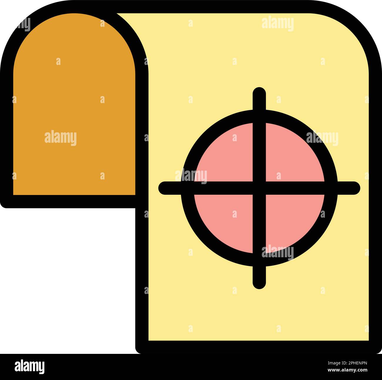 Printing target icon. Outline Printing target vector icon for web ...