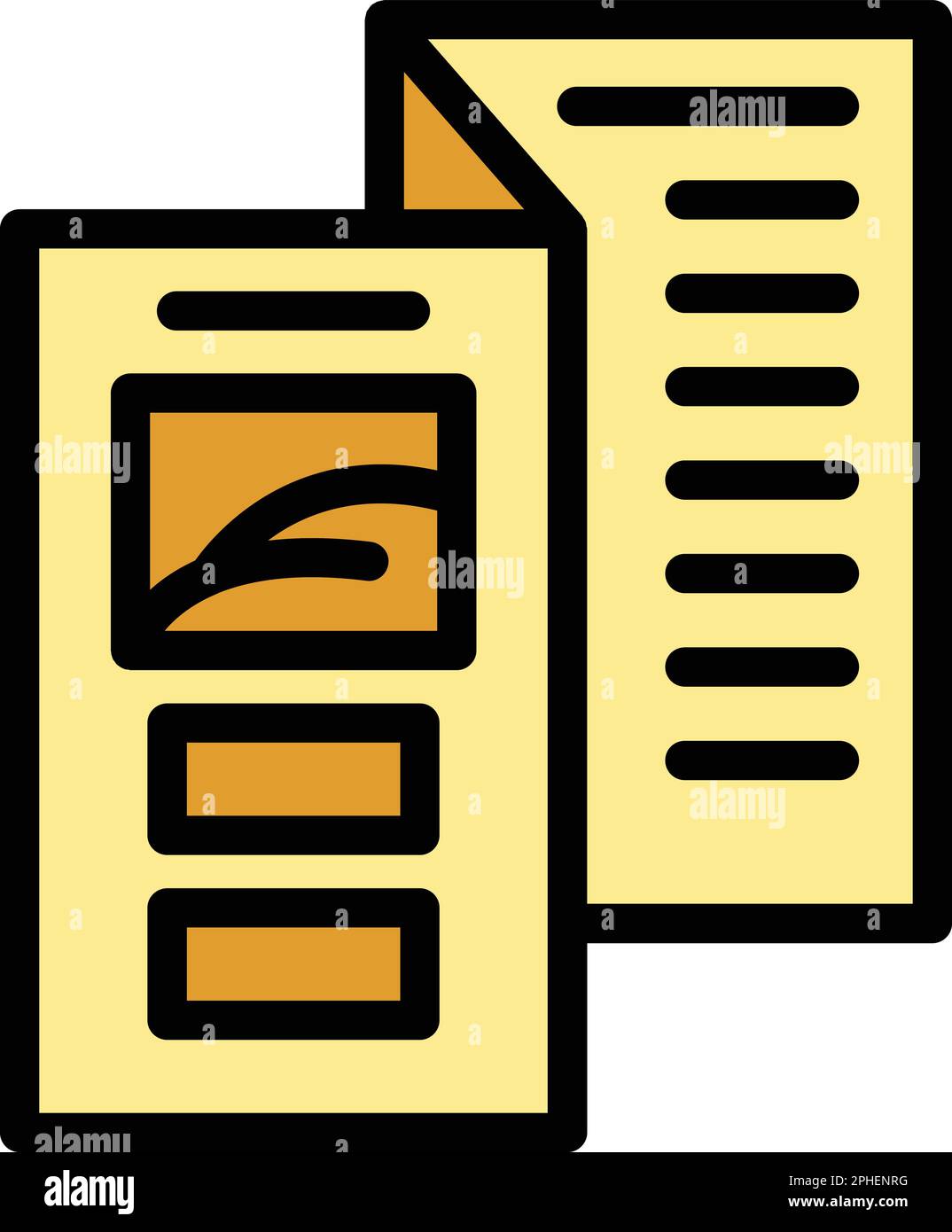 Printer brochure icon. Outline Printer brochure vector icon for web ...