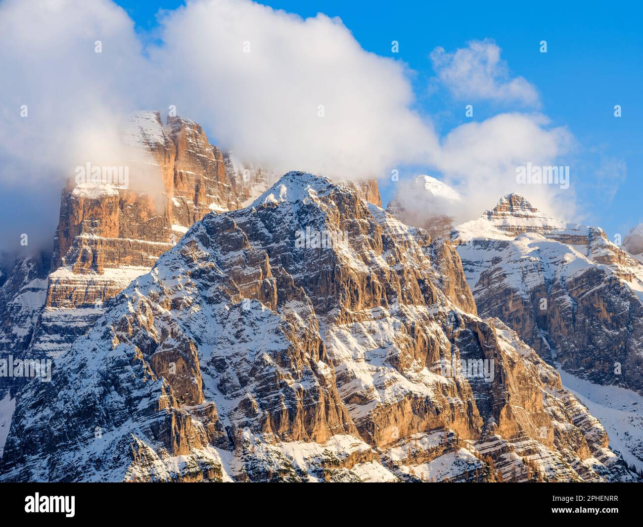 Cima Tosa. View of the Dolomiti di Brenta from Val Rendena in the ...