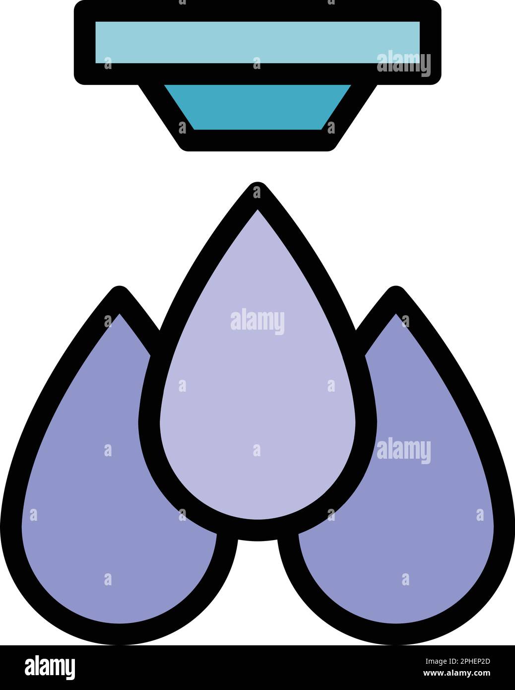Ink drops icon. Outline Ink drops vector icon for web design isolated ...