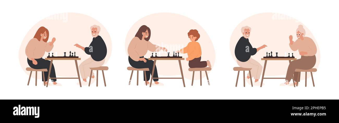 Various chess players Stock Vector Images - Alamy