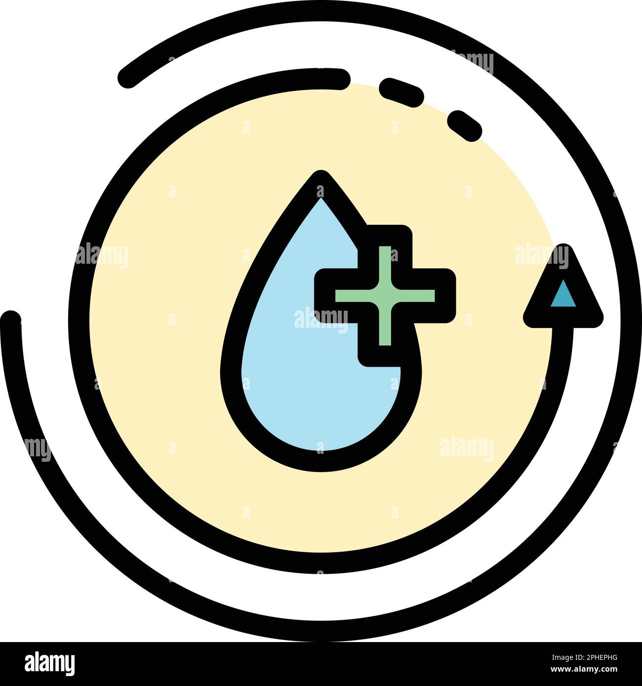 Cleaned water icon. Outline Cleaned water vector icon for web design ...