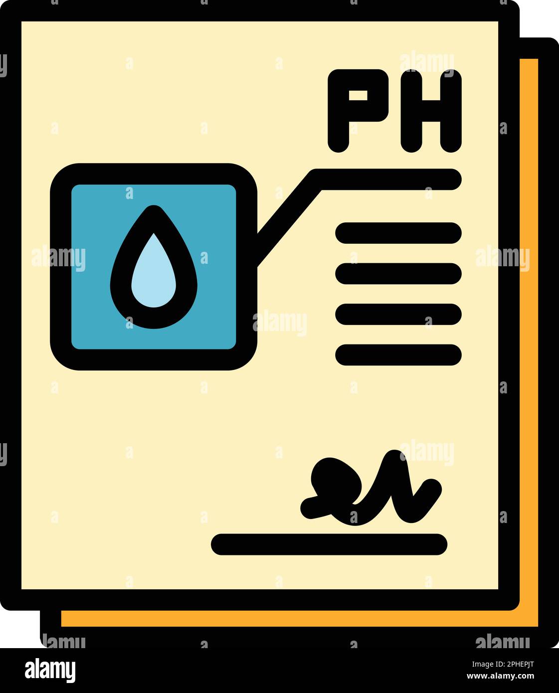 Water ph icon. Outline Water ph vector icon for web design isolated on ...