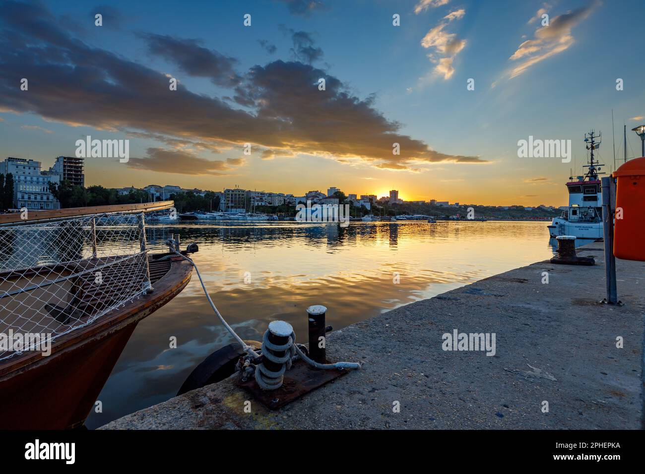 The harbor of Constanta at the Black Sea in Romania Stock Photo - Alamy