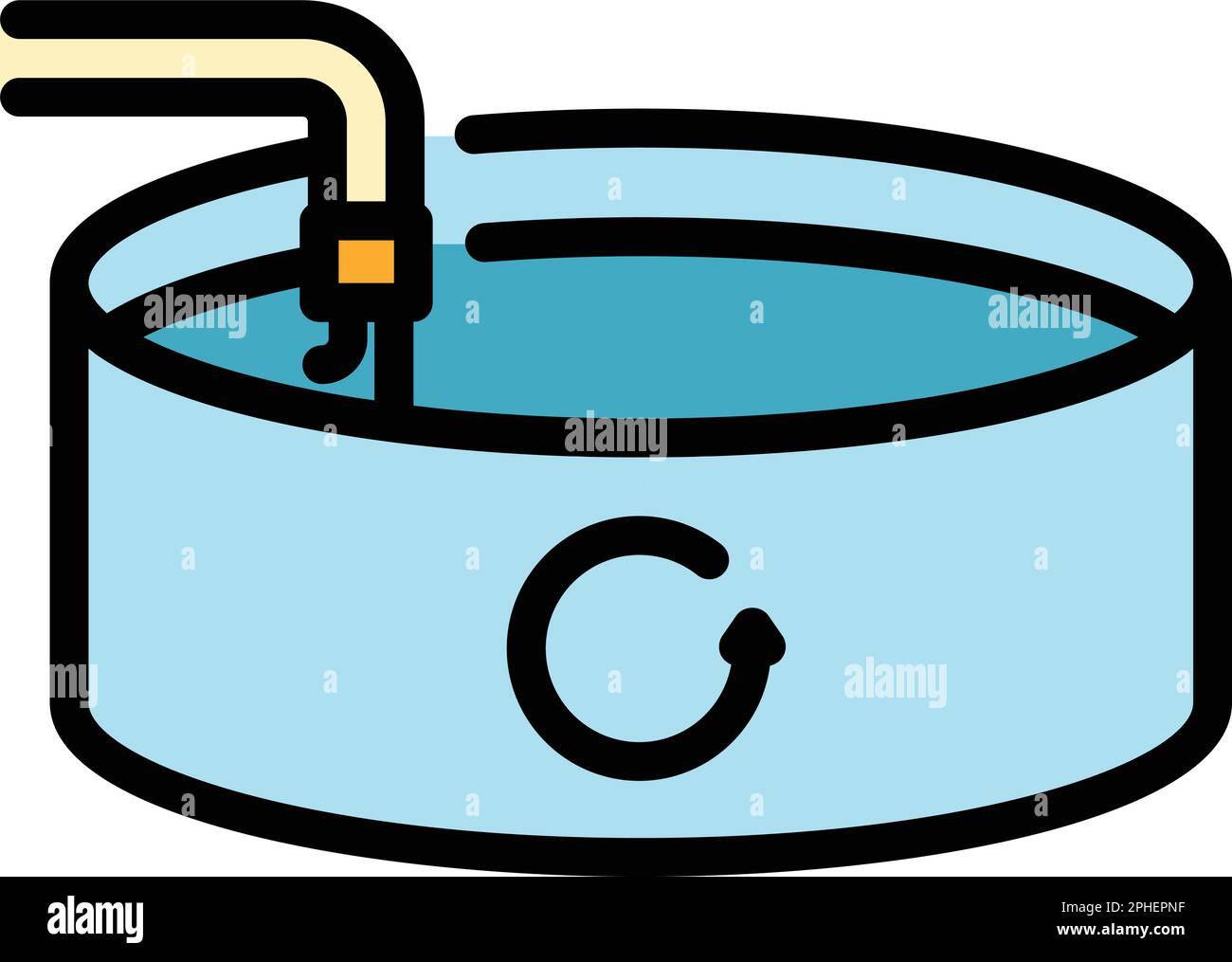 Water tank icon. Outline Water tank vector icon for web design isolated ...