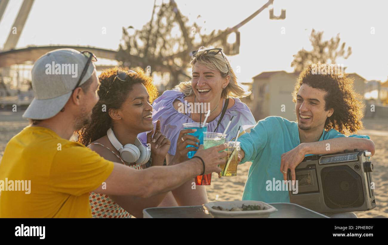 People having on big party hi-res stock photography and images - Alamy