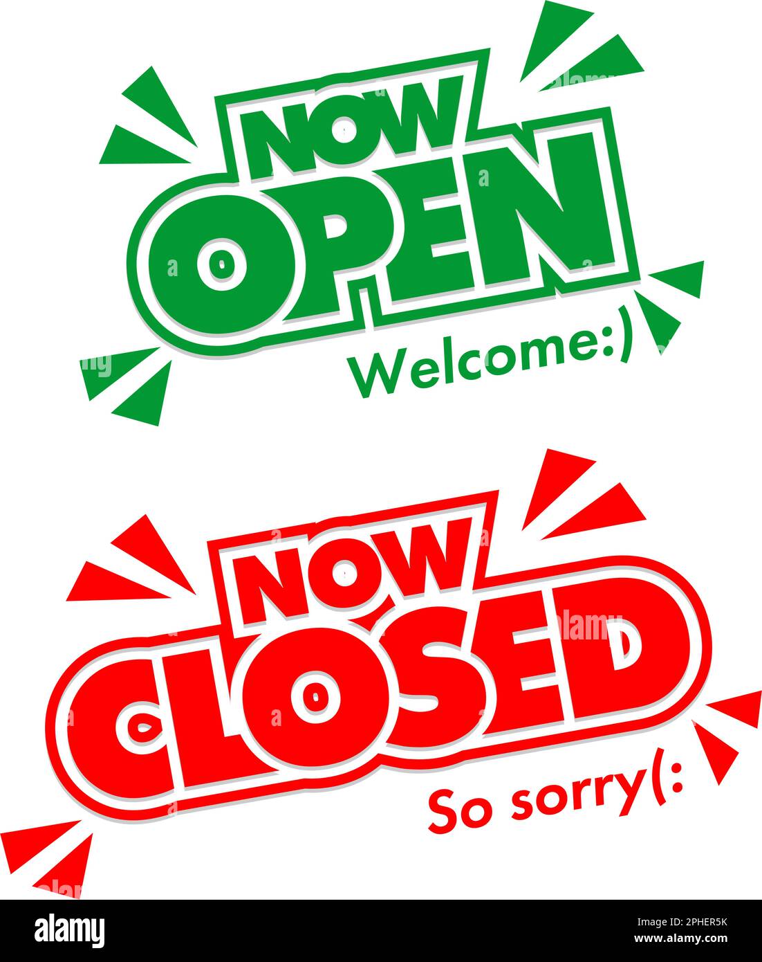 Lettering now open closed for door sign. Vector template on transparent ...