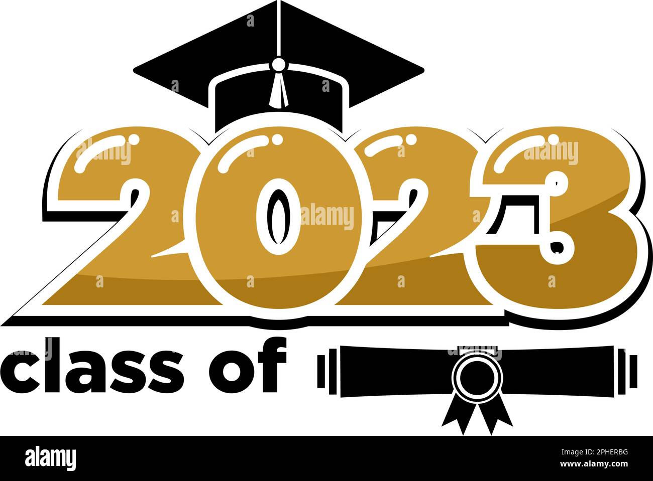 2023 class congrats graduates. The concept of decorate congratulation ...