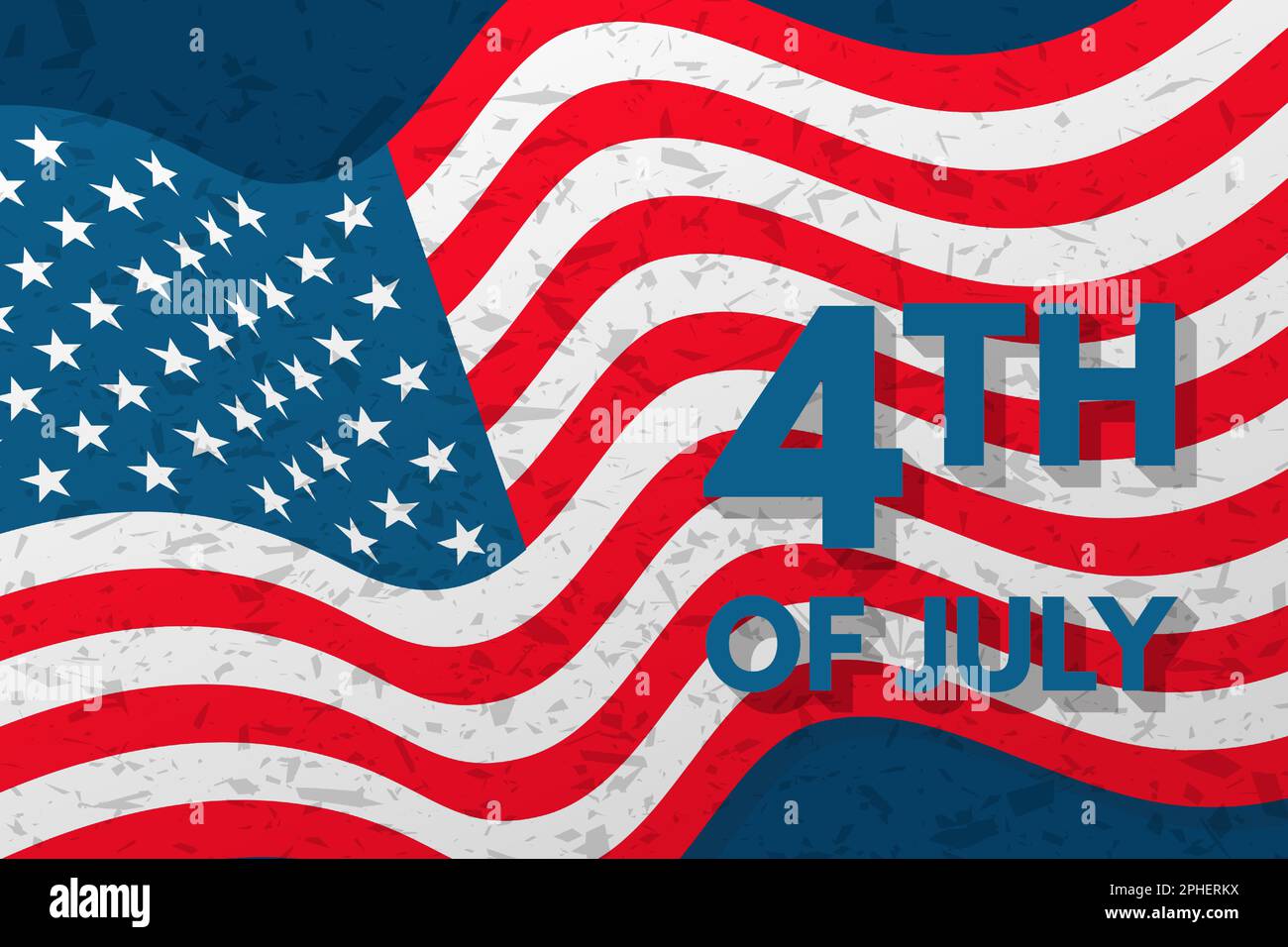 4th July, USA independence day banner template with American national ...