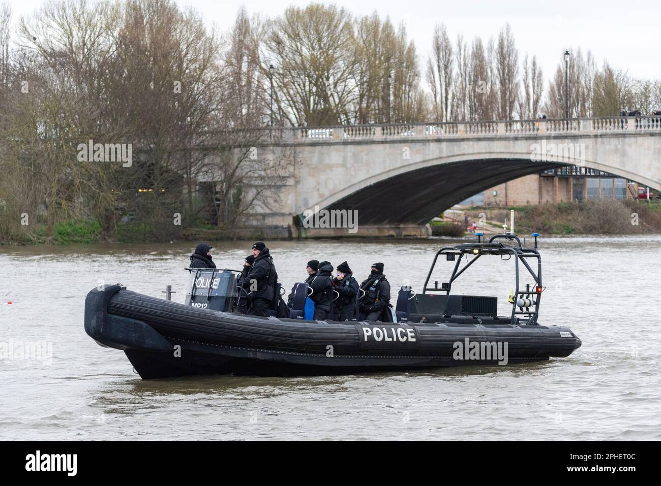 Police RIB boat on River Thames, London, UK. Security patrol during ...