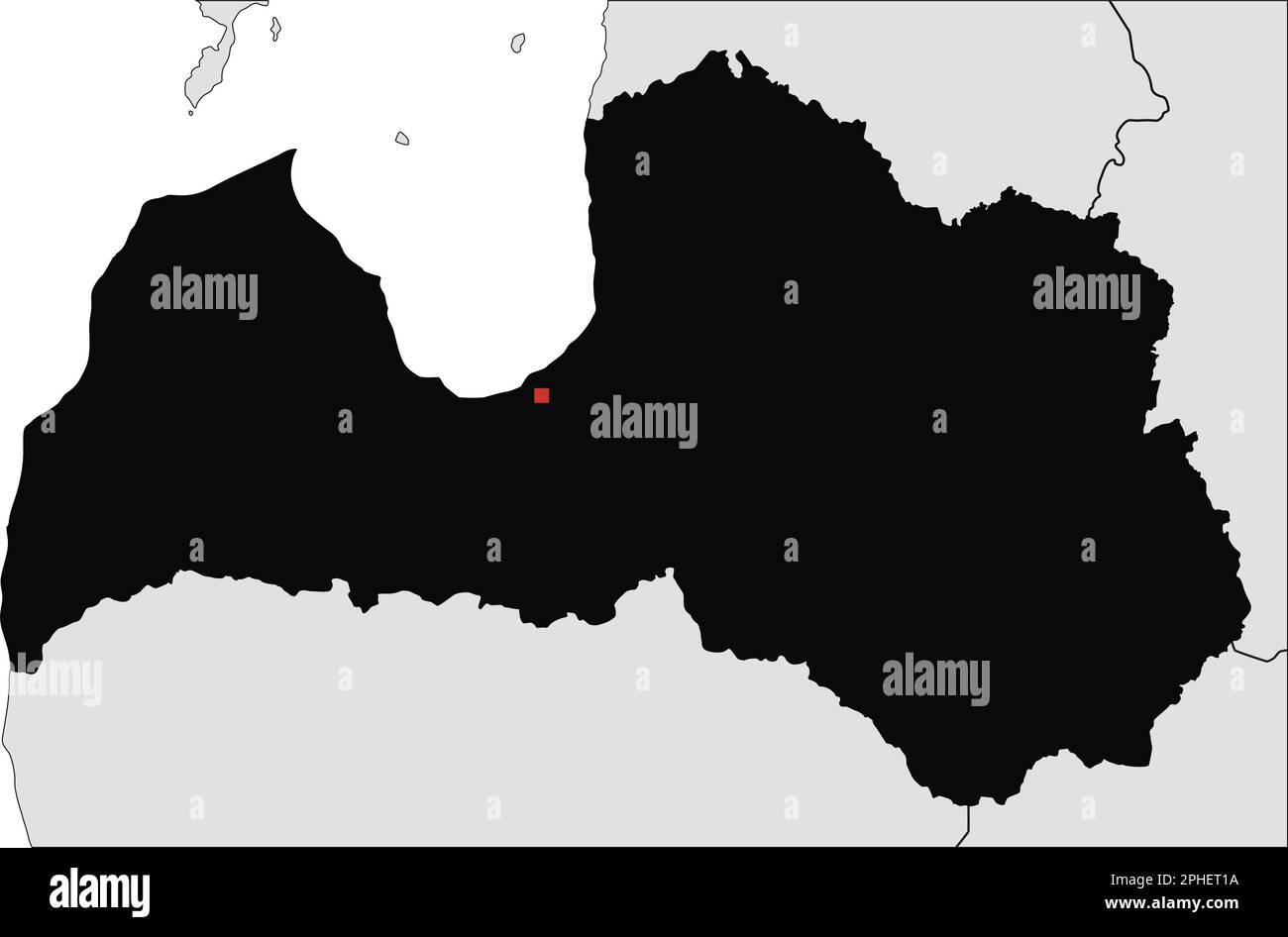 Highly Detailed Latvia Silhouette map Stock Vector Image & Art - Alamy
