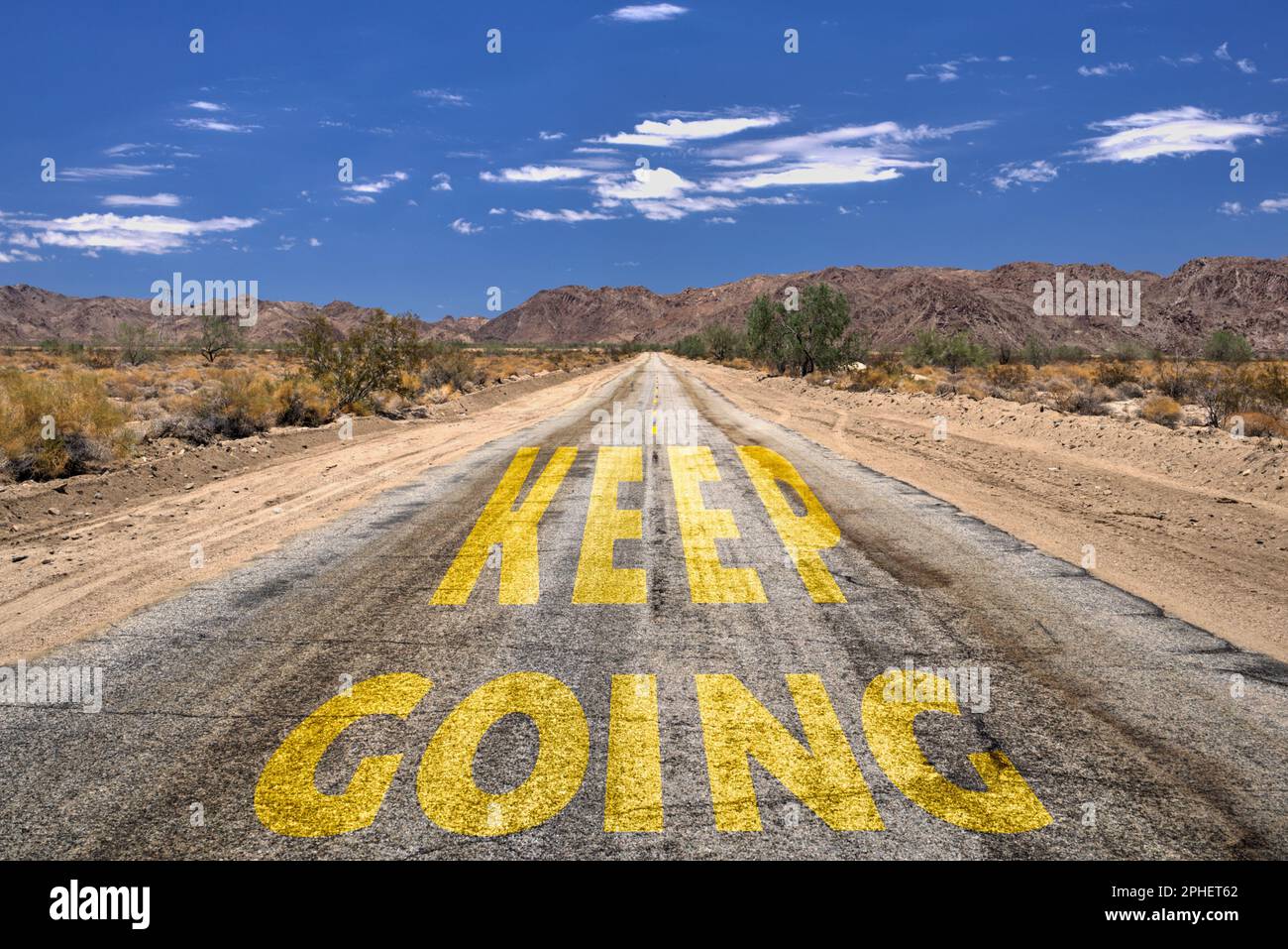 Keep going road sign hi-res stock photography and images - Alamy