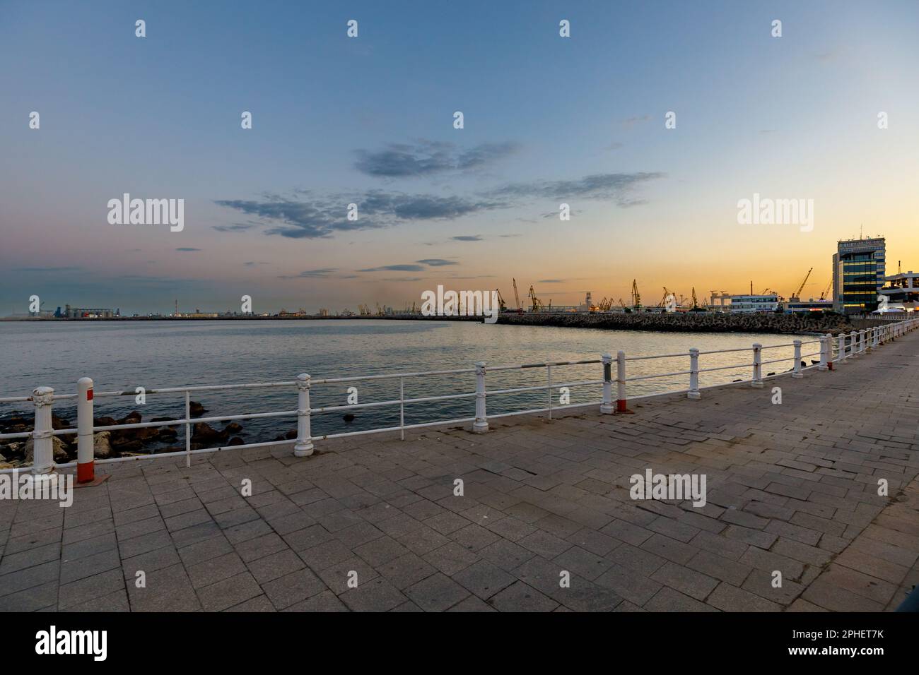 The harbor of Constanta at the Black Sea in Romania Stock Photo - Alamy