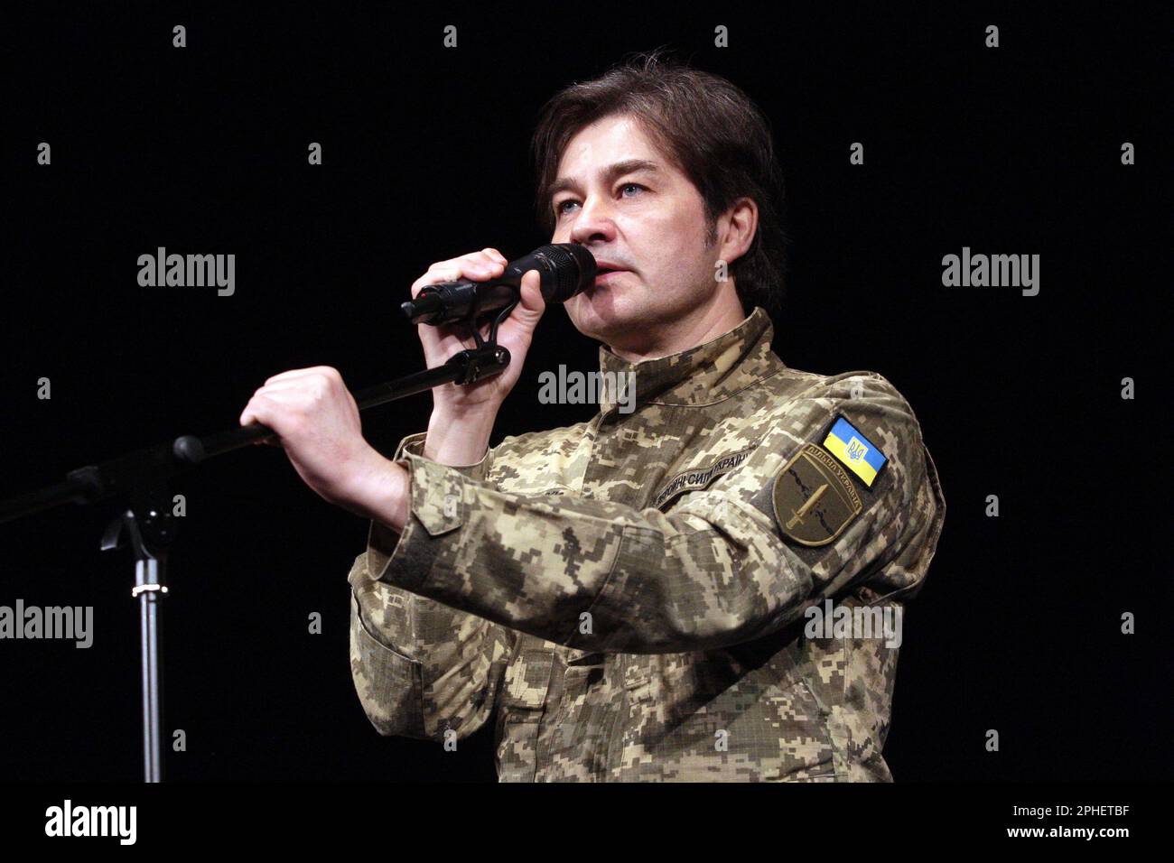 KYIV, UKRAINE - MARCH 27, 2023 - People's Artist of Ukraine Yevhen ...